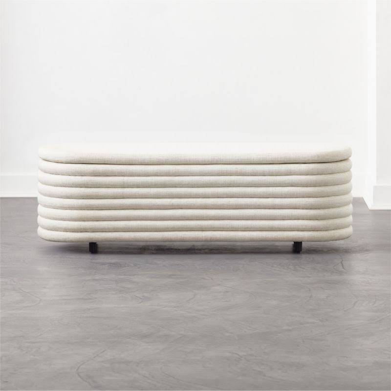 Rialto 60 Warm White Storage Bench - CB2 - 2025 - $83.00