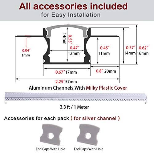 Muzata Plaster in Trimless LED Channel System with Flange for LED Tape ...