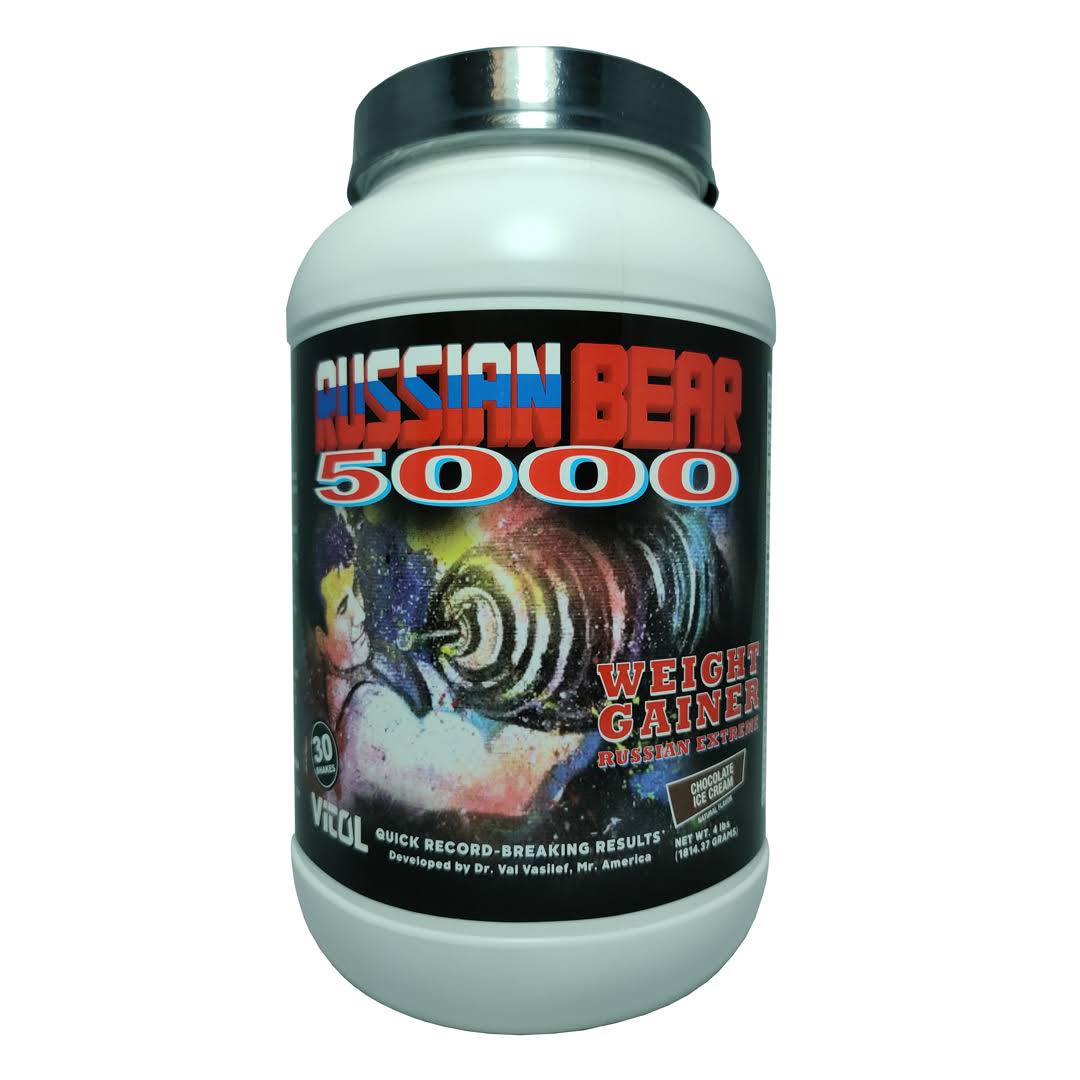 Vitol Russian Bear 5000 Weight Gainer Powder, Vanilla - 4 lb canister - 2025 - $28.00