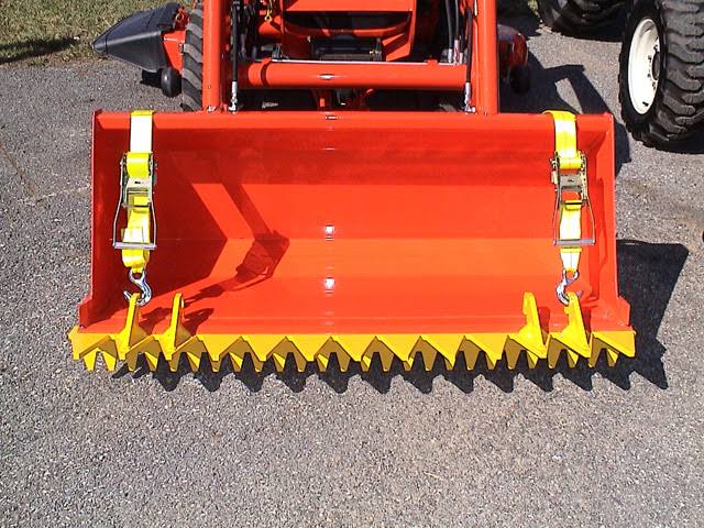 52 loader bucket attachment, landscape rake & box blade for tractor ...