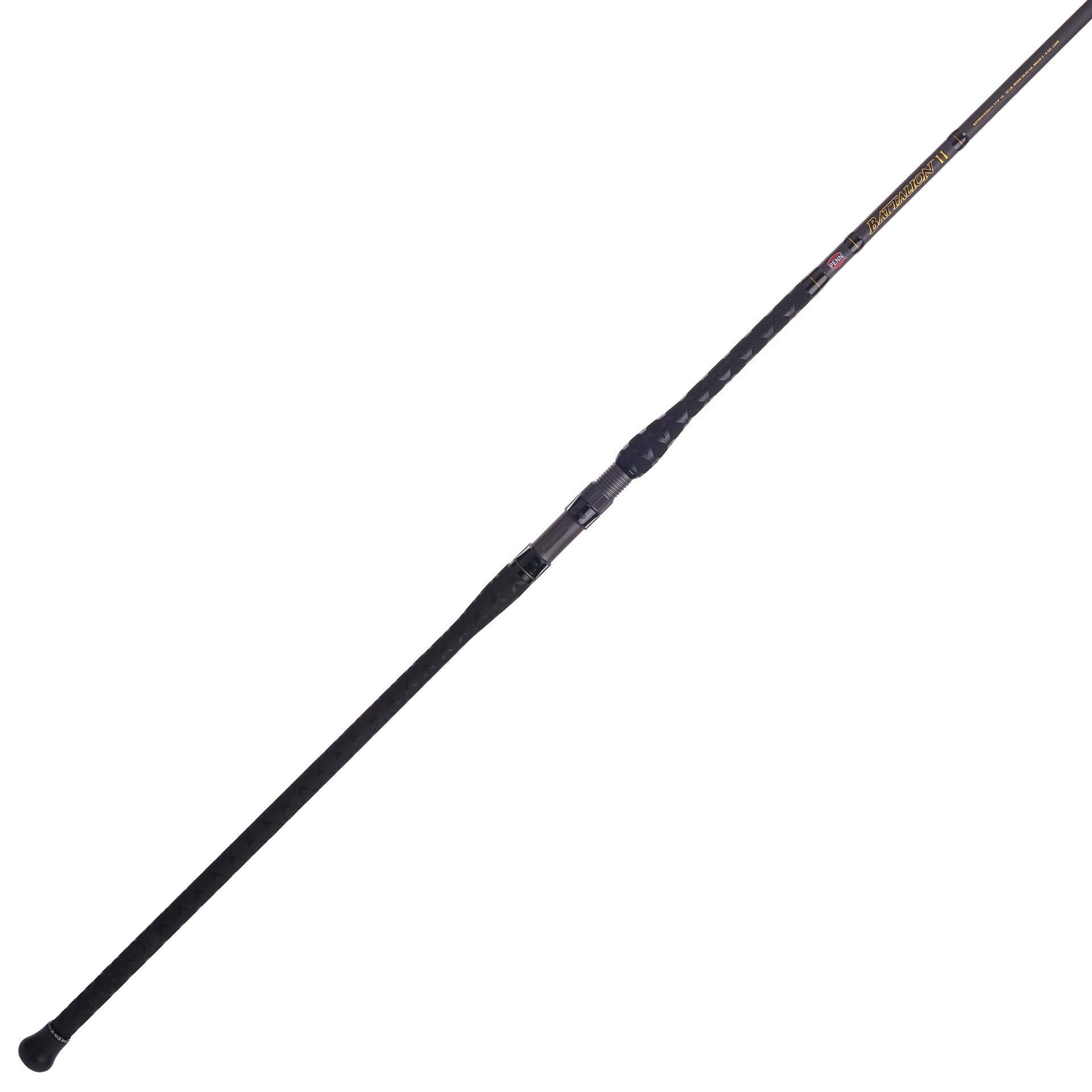 PENN Fishing Penn Battalion II Surf Conventional Fishing Rod, Black ...